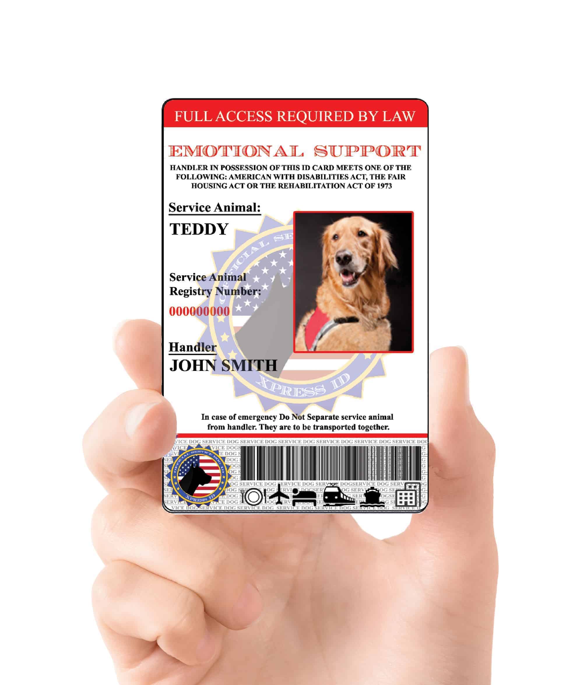 Emotional Support Animal ID Service Animal Badge