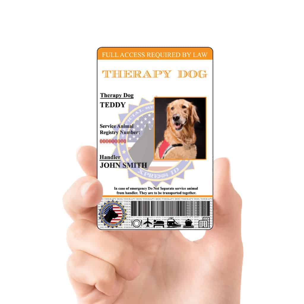 Therapy Dog ID Custom Service Animal Badge therapy-dog-id-custom-service-animal-badge